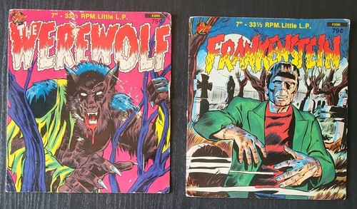 Monster Series Set of 2 Frankenstein and Werewolf Power Records 33 1/3 ...