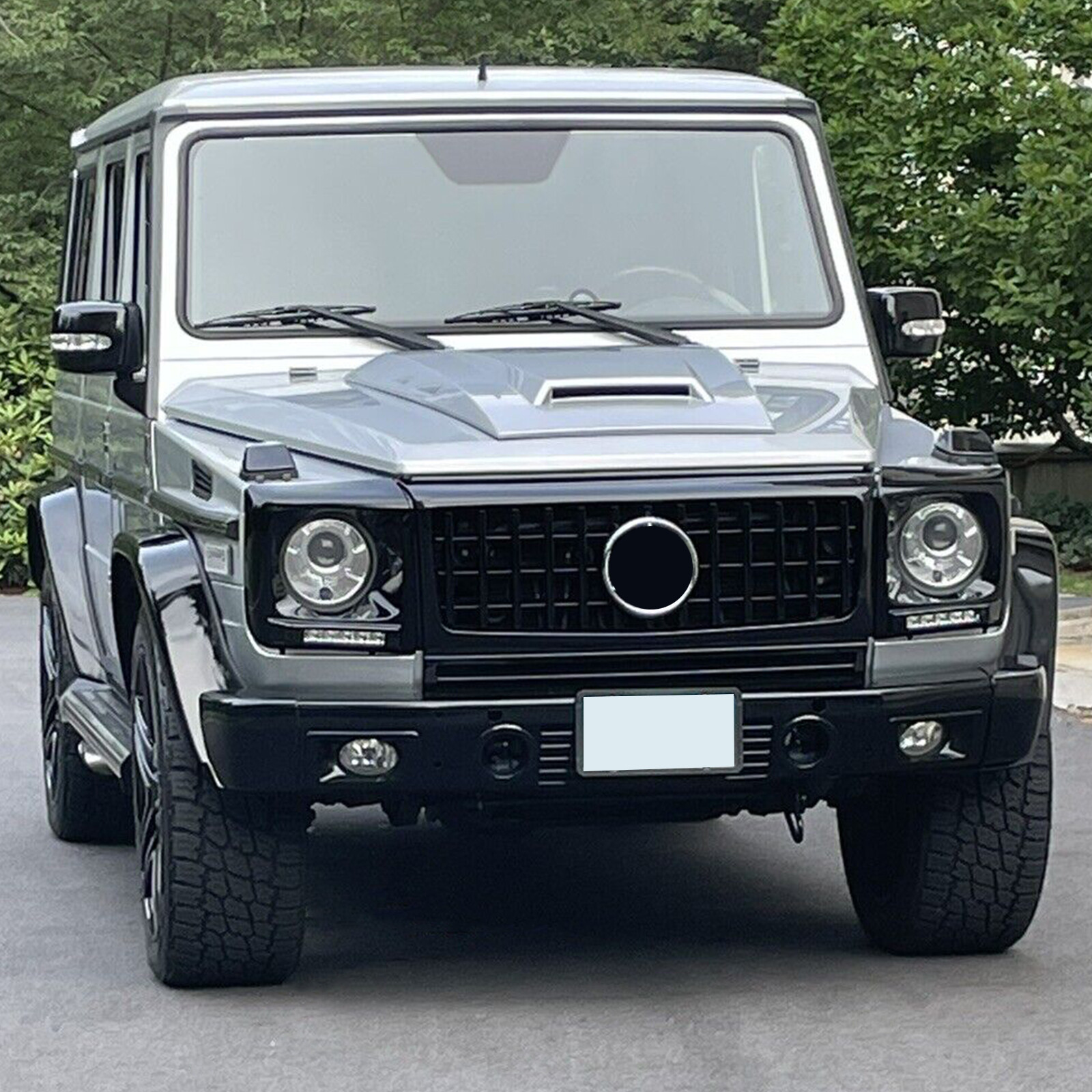 Black Headlight Bezel For 90-18 Mercedes Wagon G500 W463 G63 9040/040 w ...