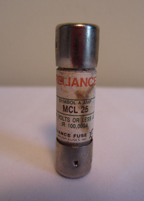 Reliance Brush MCL-25 600V AC IR 100,000A 25 Amp Fuse NOS NEW NO BOX | eBay