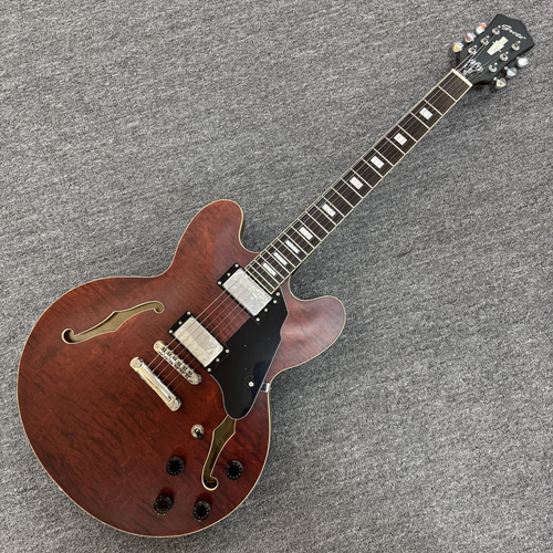 GROTE electric guitar matte finish simi-hollow Body P90 Red | eBay