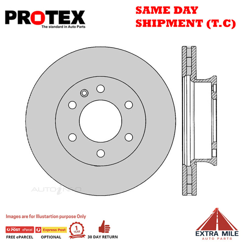 2X PROTEX Disc Brake Rotors- FR For MERCEDES BENZ SPRINTER 316CDI 2D C ...