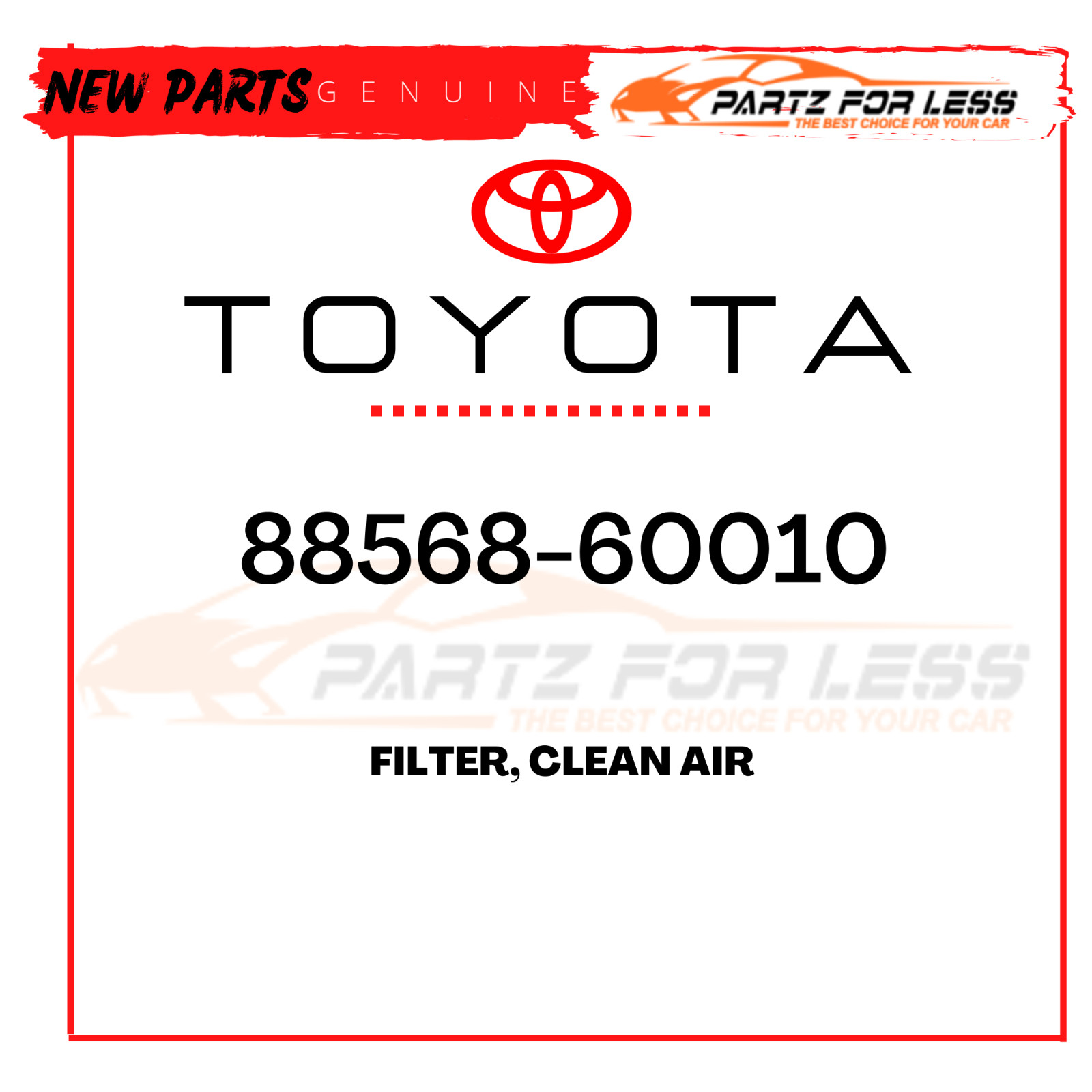 TOYOTA 88568-60010 - Air filter cross reference