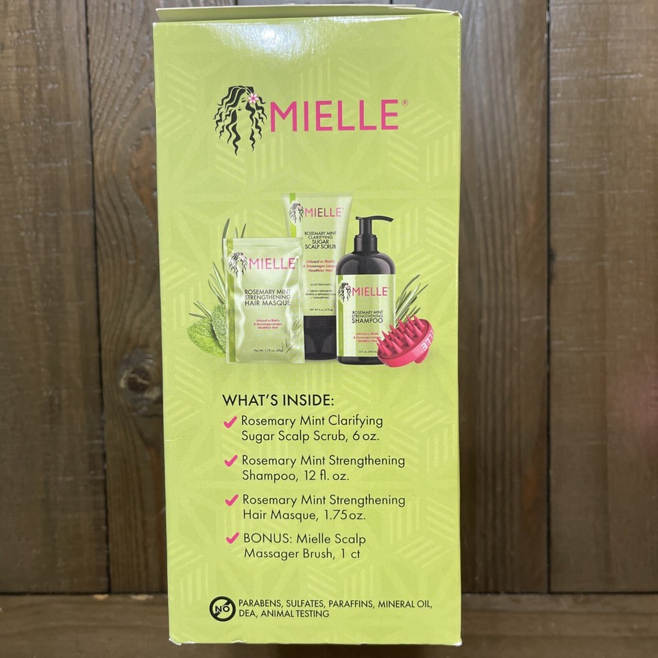 Mielle Organics Rosemary Mint Thickening Hair Treatment Cream Gift Set ...