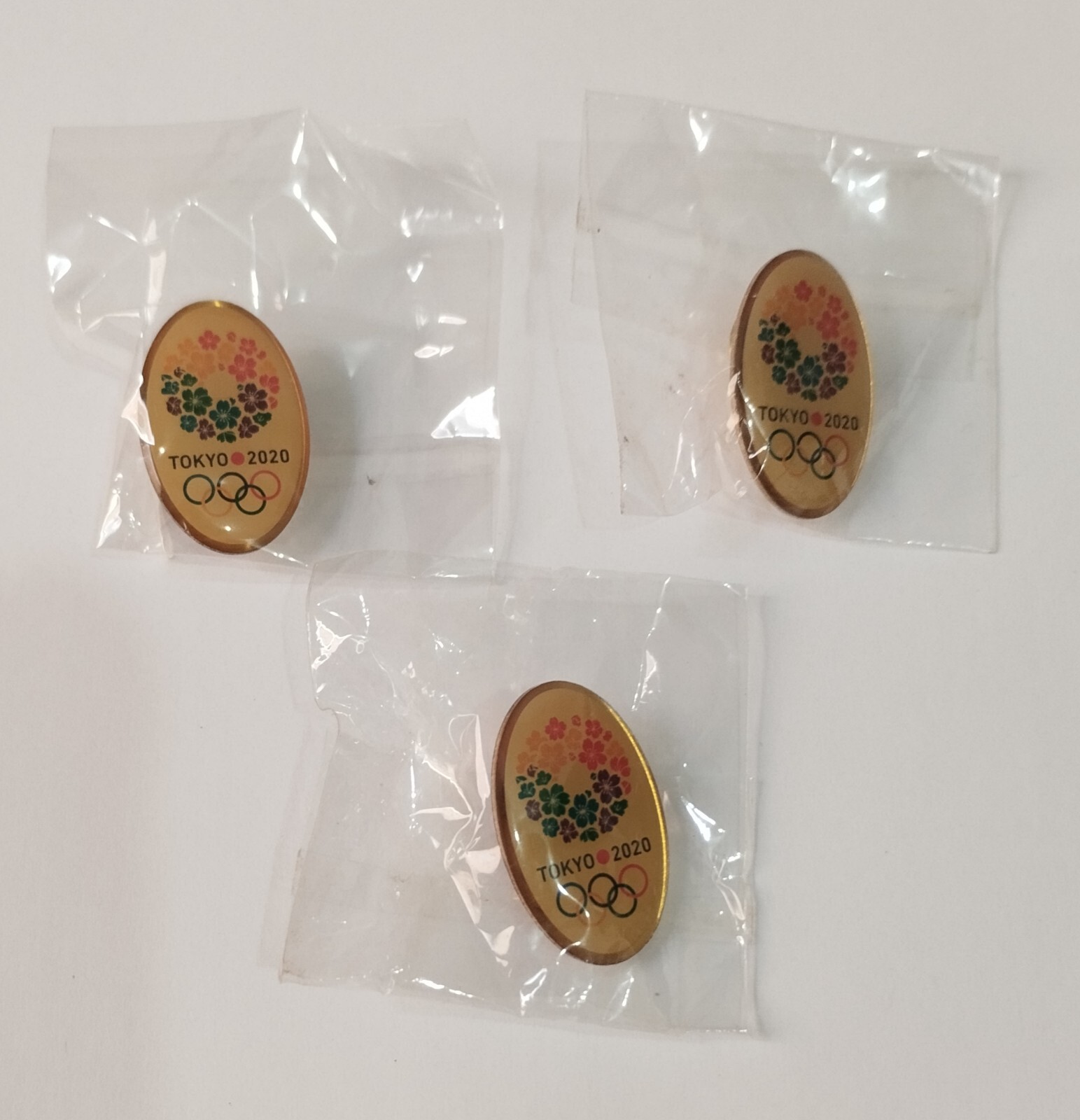 2020 Tokyo Olympics Commemorative Pins Badge Gold Flo… - Gem