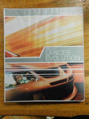 2003 MITSUBISHI LANCER EVOLUTION INTRO PRESS RELEASE KIT DELUXE BINDER ...