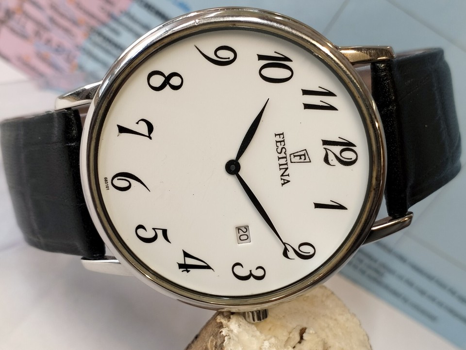 FESTINA QUARTZ CLASSIC SLIM 6831 MEN'S FULLY WORKING CONDITION VINTAGE ...