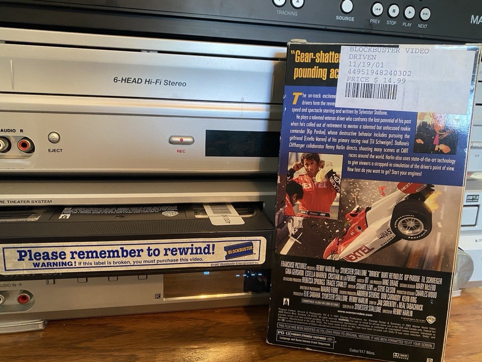 Driven- VHS movie. Sylvester Stallone. Former Blockbuster Rental. Free ...