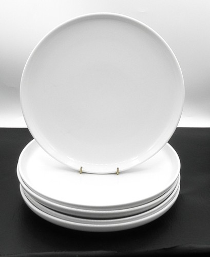 Over And Back Plain White Porcelain Coupe Dinner Plates 10.50 Inches ...