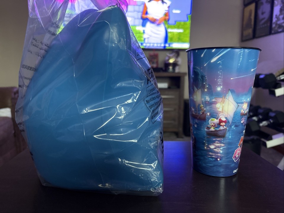 Super Mario Galaxy Movie Luma Blue LED Popcorn Bucket And Collector Cup ...