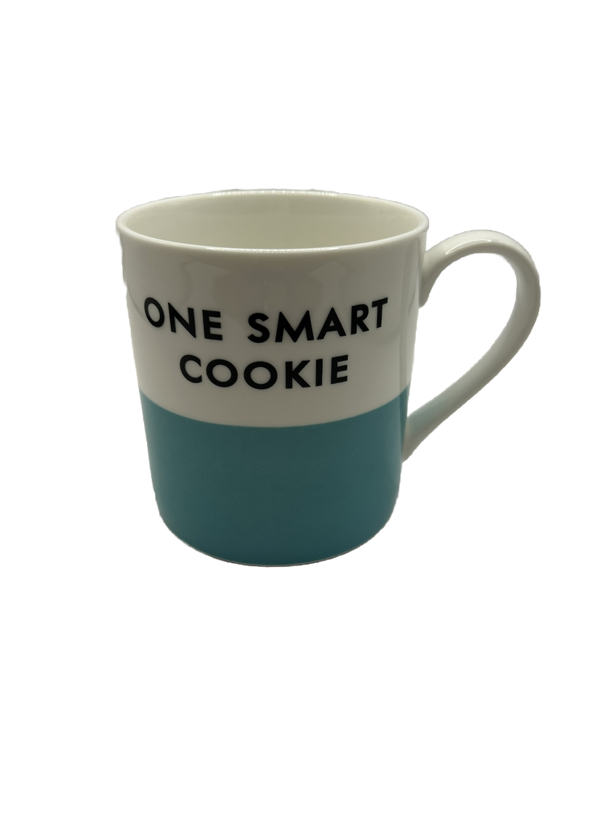 “One Smart Cookie” Coffee Mug Kate Spade Lenox Cup White Aqua Turquoise ...