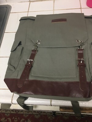 Brown Genuine canvas Handcrafted jfk prominence Backpack | eBay