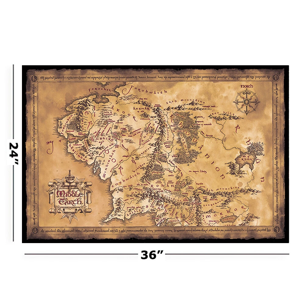 Lord Of The Rings Movie Map