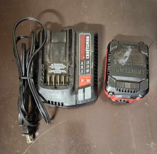 OEM Craftsman 20V 2AH Lithium-Ion Battery CMCB2011 & Charger CMCB100 ...