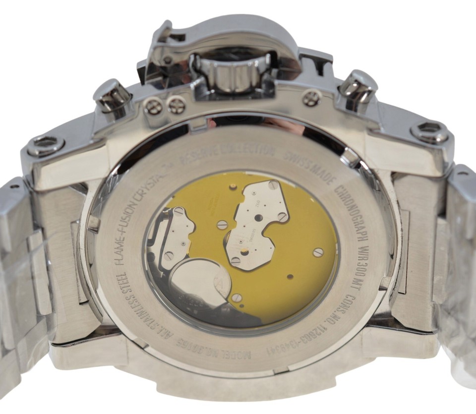 Men's 48mm Invicta Reserve Man of War Black Dial Chrono Swiss Watch ...