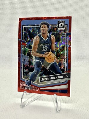 2023-24 Optic JAREN JACKSON JR. #181 International Red Scope Prizm SP ...
