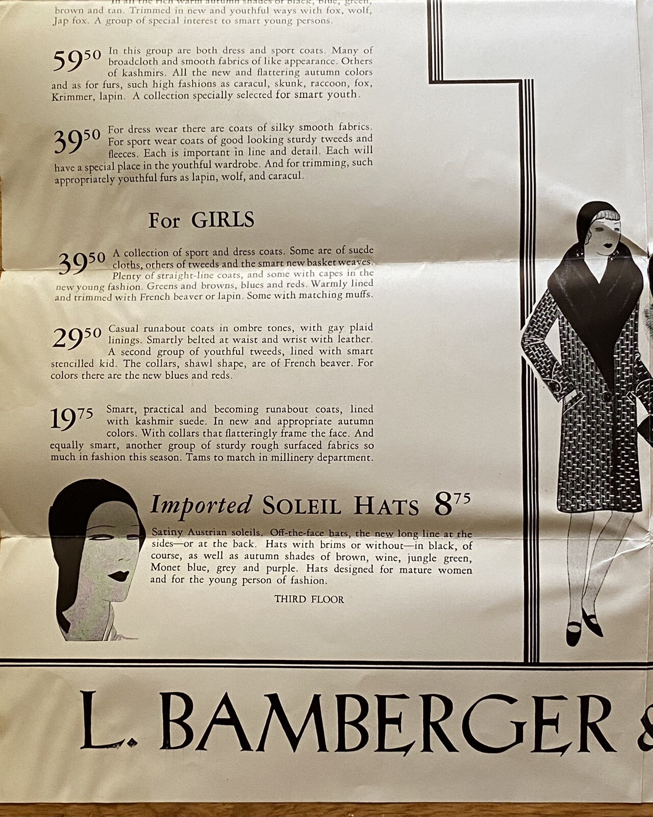 Vintage 1930s Bamberger Department Store Art Deco Ad … - Gem