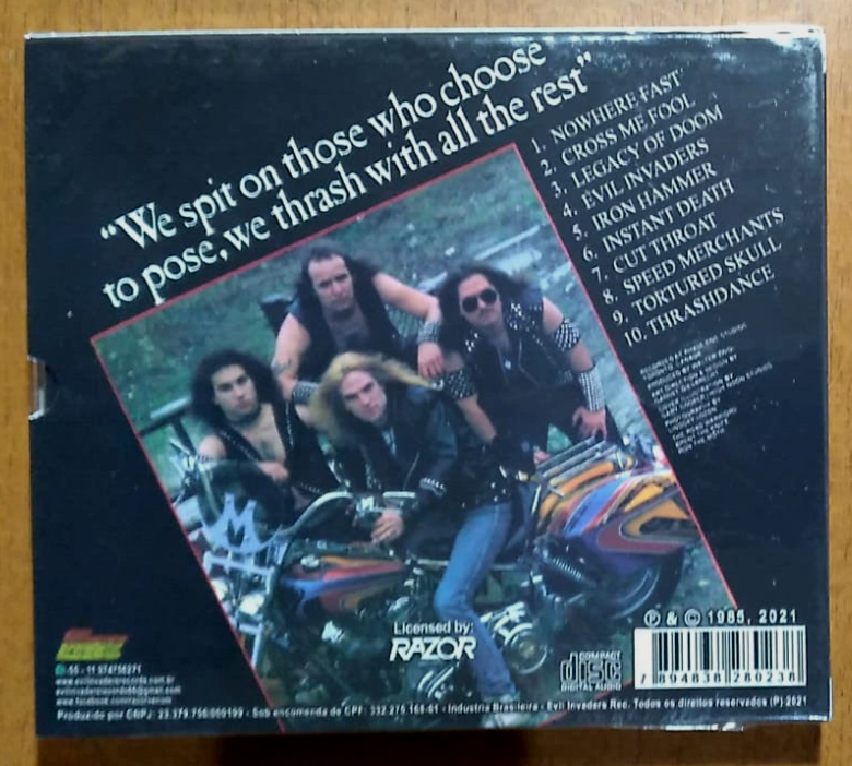 Razor - Evil Invaders 80´s Canada Thrash Brazilian Version w/ Slipcase ...