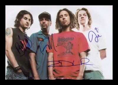 RAGE AGAINST THE MACHINE ENTIRE BAND AUTOGRAPHED SIGNED & FRAMED PHOTO ...