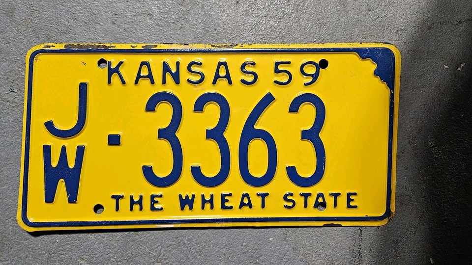 1959 kansas the wheat state license plate | eBay