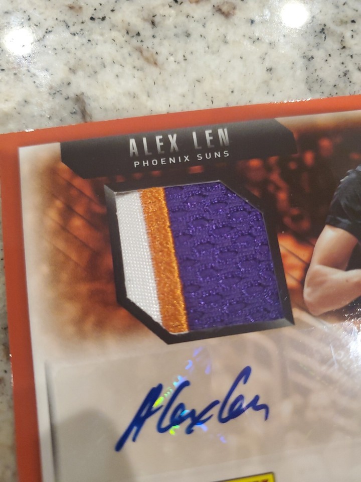 Alex Len 13/14 PANINI FINALS PROMO Suns Phoenix Patch Auto RC ROOKIE ...