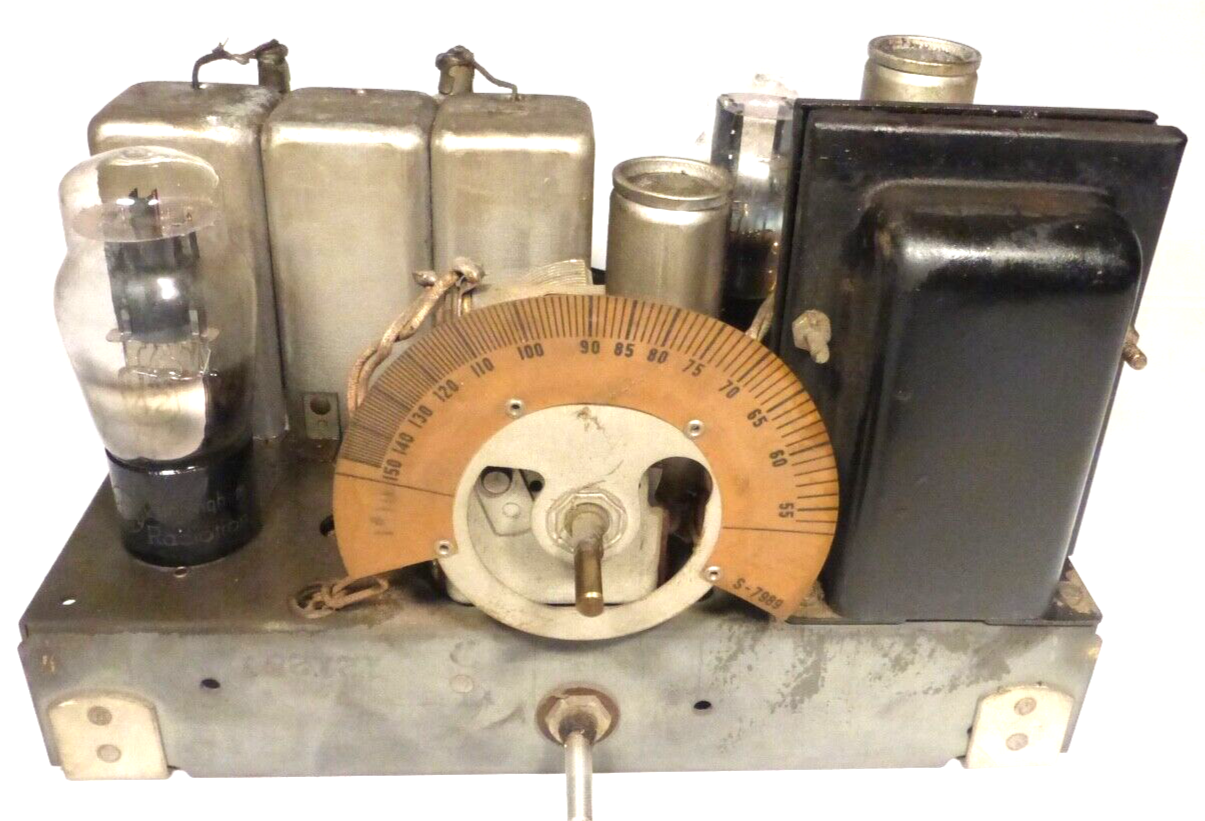 vIntage PHILCO 80 JR CATHEDRAL: Untested CHASSIS w/ ALL 4 TUBES & good ...