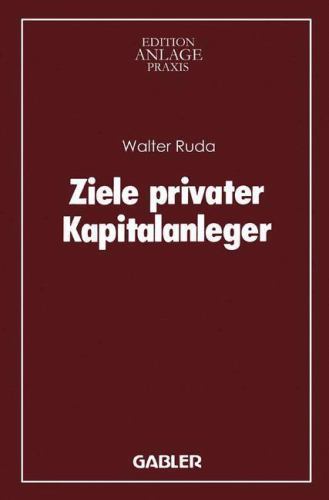 Ziele Privater Kapitalanleger by Walter Ruda (1988, Trade Paperback ...