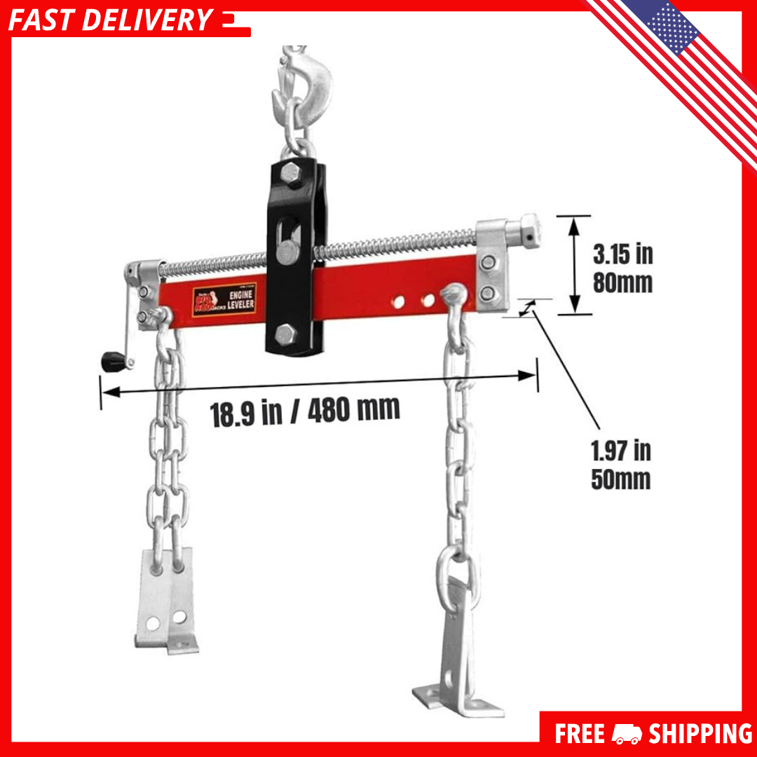 Heavy Duty Engine Hoist Leveler Cherry Picker Shop Crane Load Lift Tool ...