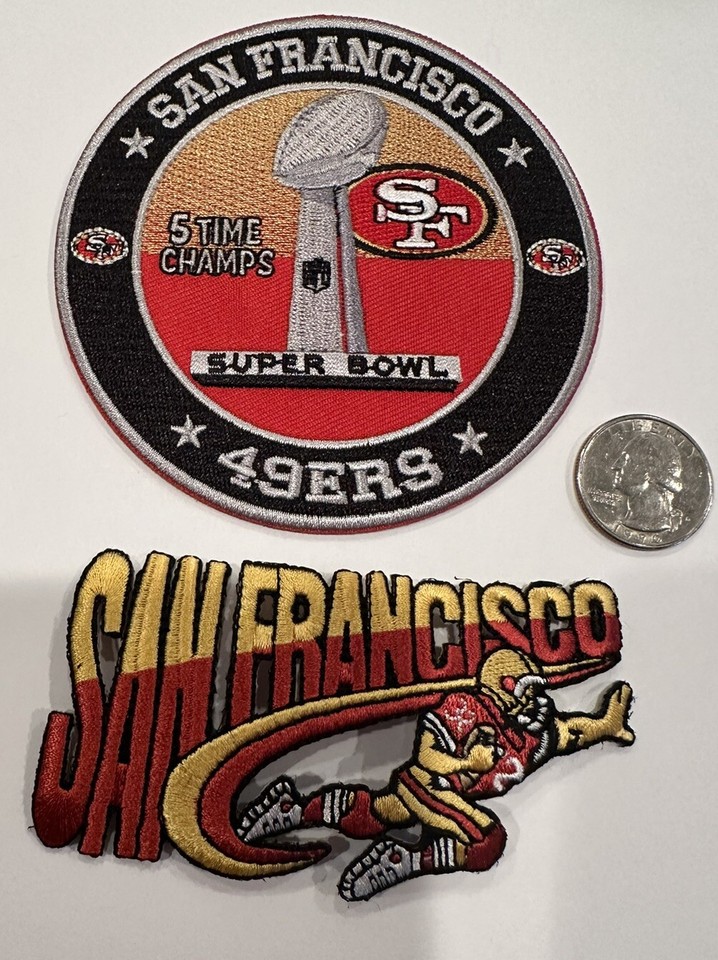 (2)-San Francisco 49ers Vintage Style embroidered iron on Patches ...