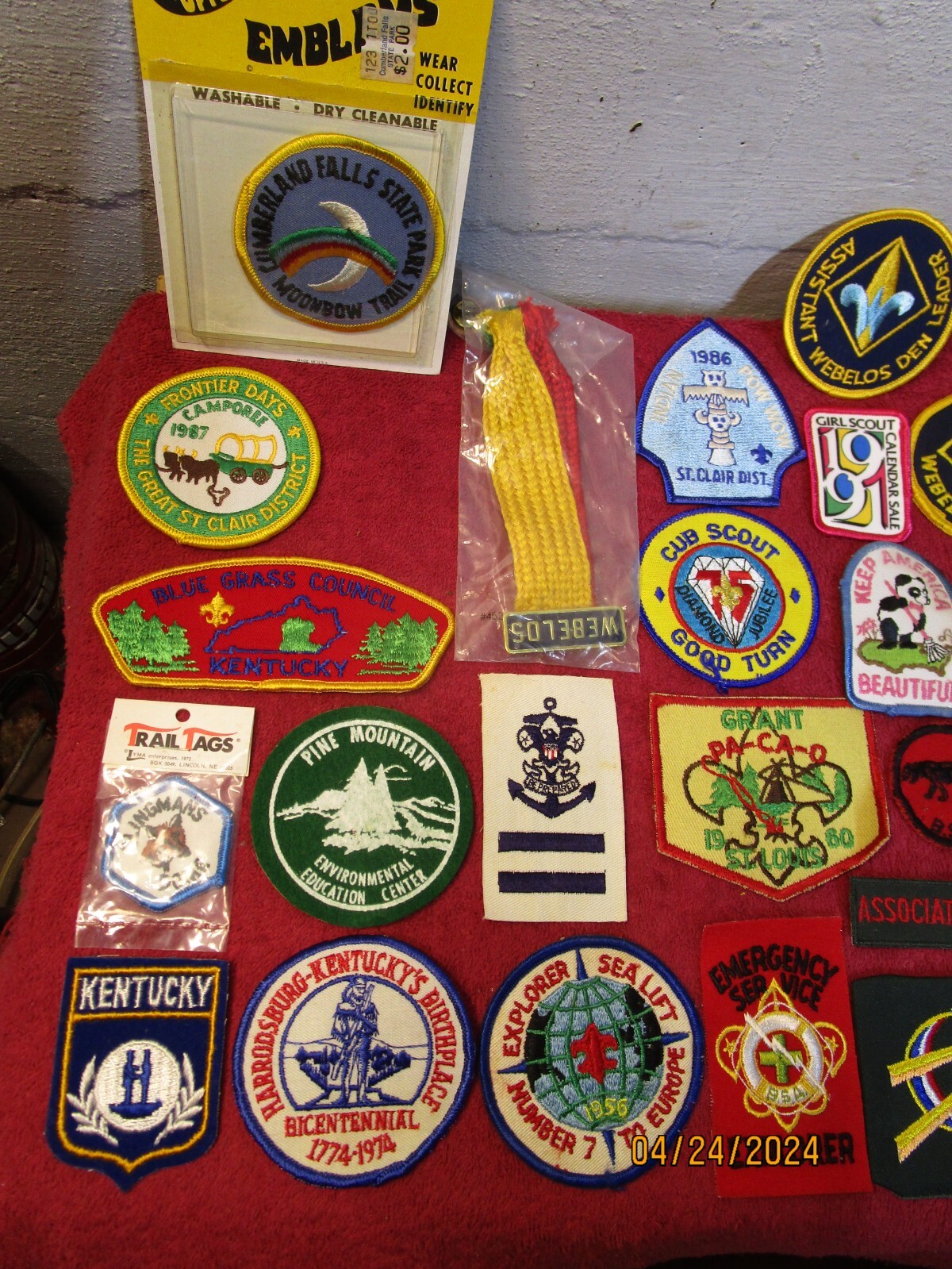 Large Lot of Vintage Patches Boy Scouts BSA Military Camping Etc. Free ...
