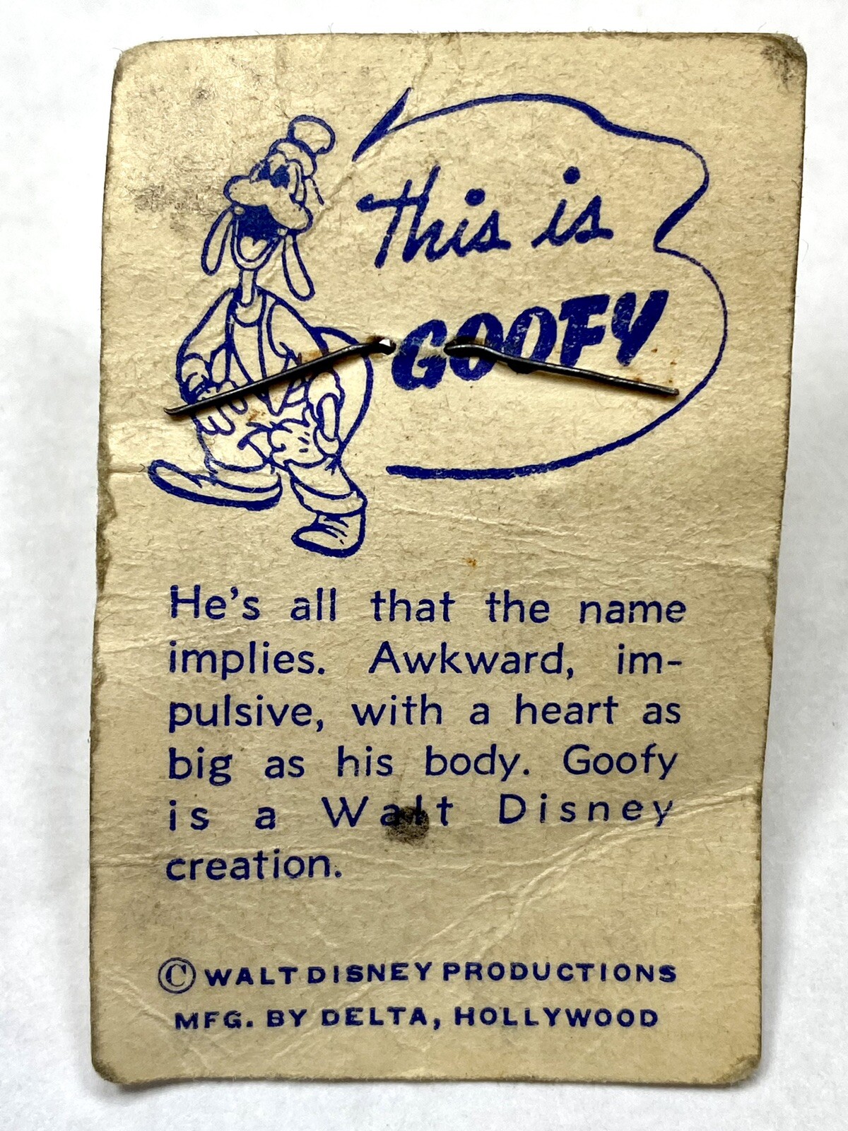 Sterling GOOFY Silver Bracelet Charm DISNEY PRODUCTIONS Hollywood ...