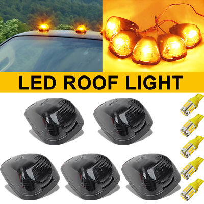 5X Amber LED Cab Roof Marker Lights Kit For 99-16 Ford F250 F350 F450 ...