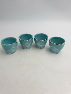 MIDWINTER STYLECRAFT FASHION SHAPE "RHAPSODY BLUE" EGG CUPS WHITE ...