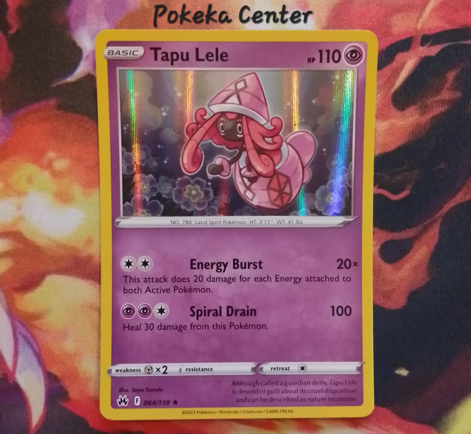 Pokémon TCG Tapu Lele Crown Zenith 064/159 Holo Holo Rare for sale ...