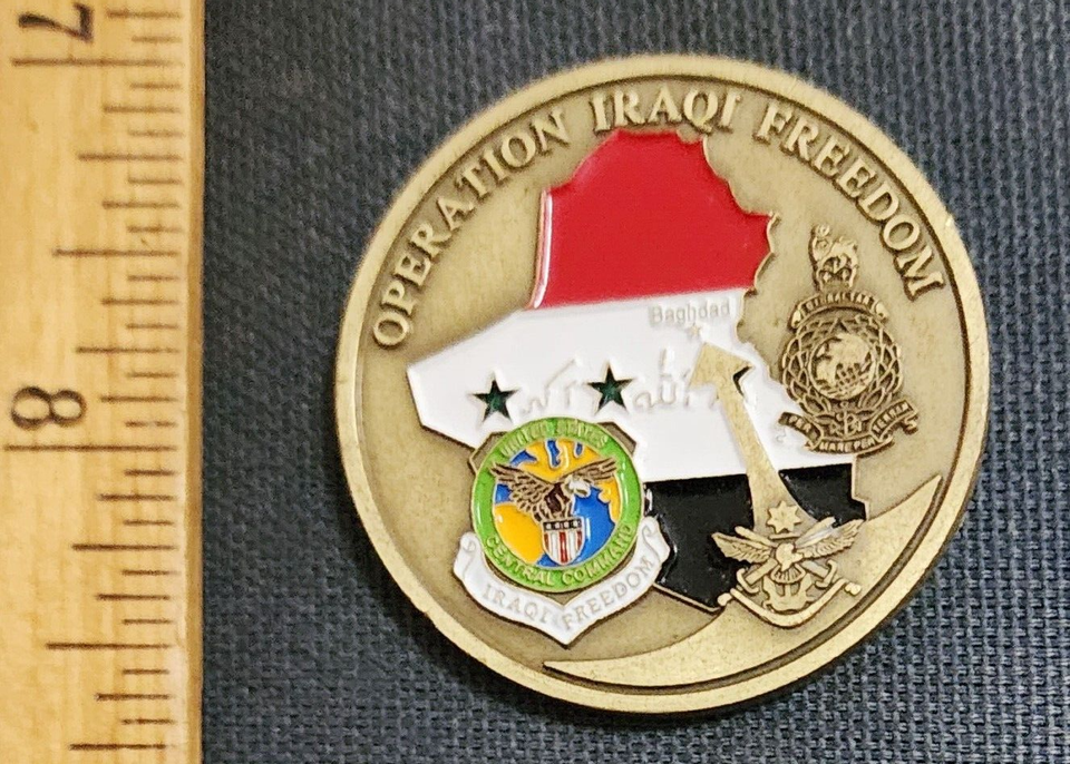 Awesome 1.5" Navy USN Centcom Challenge Coin Operation Iraqi Freedom | eBay