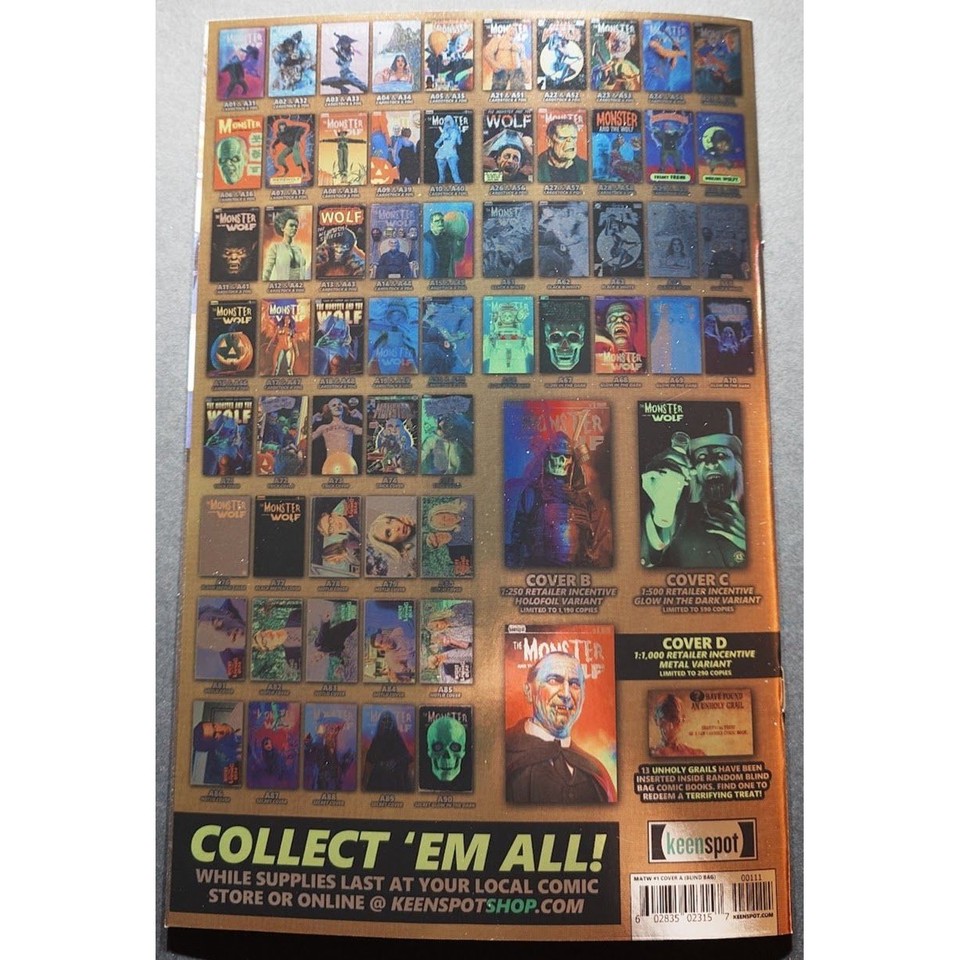 Mark Spears The Monster and the Wolf #1 Wailing Wolfy Comic Book A60 1: ...