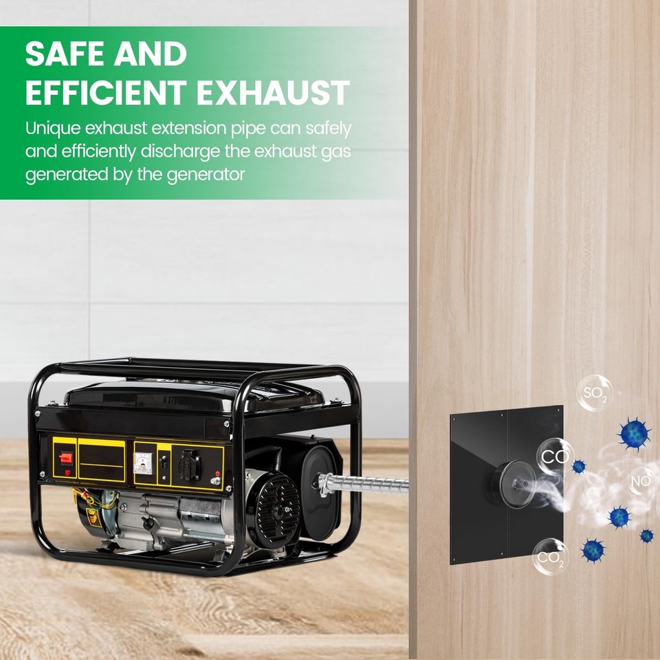 Generator Exhaust Extension Silencer Kit, Safely Vent Exhaust and ...