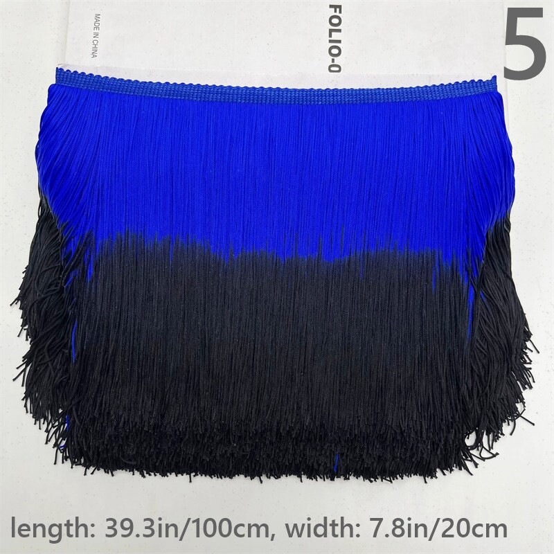 1M Gradient Tassel Two Tone Fringe Color Block Trimming for Dancewear ...