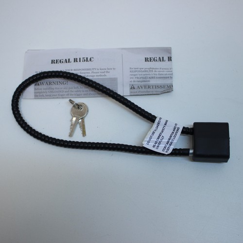 Regal R15LC Firearm Black Cable Lock With 2 Keys & Instructions | eBay