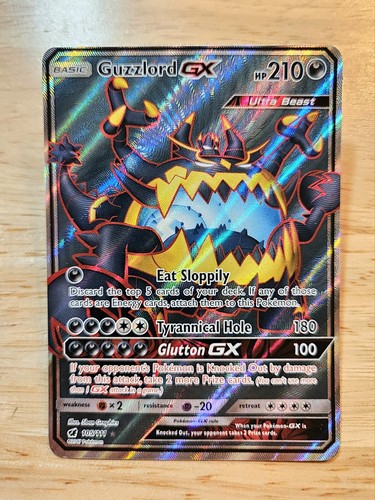 Guzzlord GX 105/111 Crimson Invasion NM Full Art Ultra Rare Pokemon ...