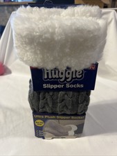 Ontel HHSOCK-MC12/6 Huggle Slipper Socks - Grey for sale online | eBay