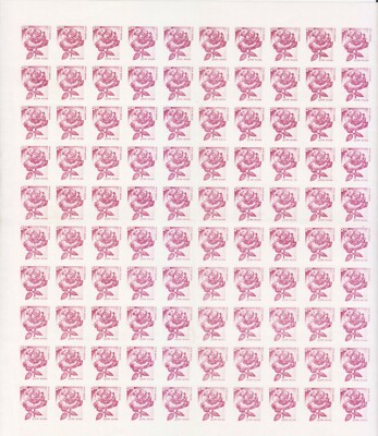 INDIA ROSE 2000, 2Rs. SG1925a MNH COMPLETE IMPERF SHEET OF 100 STAMPS ...