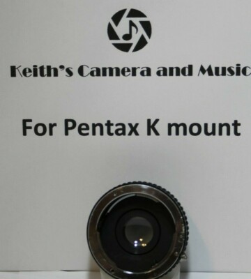 1yr. Warranty Pentax K Mount Teleconverter 2x by Sears Free Ship for ...