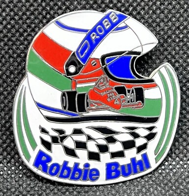 Robbie Buhl Helmet Pin #4 Racing for Kids 1991 1992 Indy Lights March ...