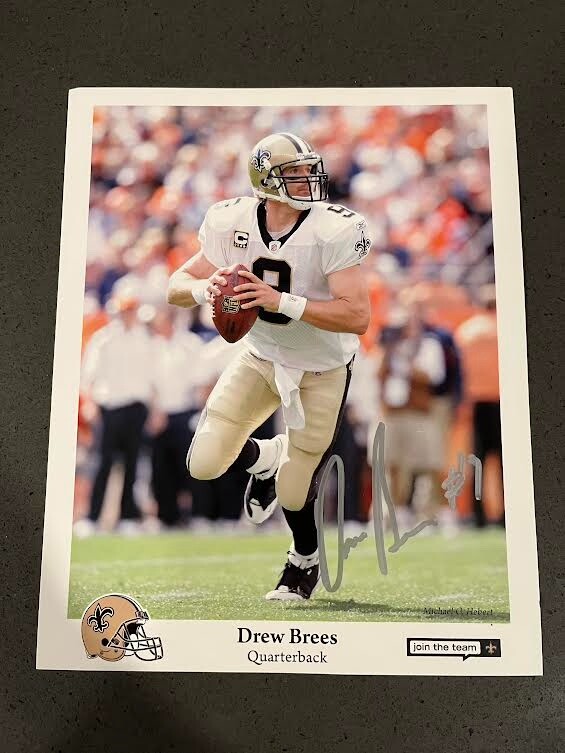 Drew Brees Autographed 8x10 photo. Frame included. | eBay