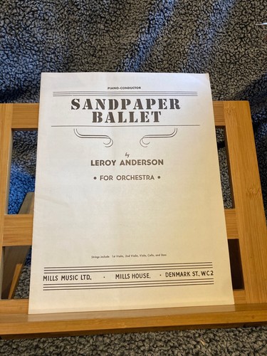Leroy Anderson Sandpaper Ballet partition conducteur piano particelle ...
