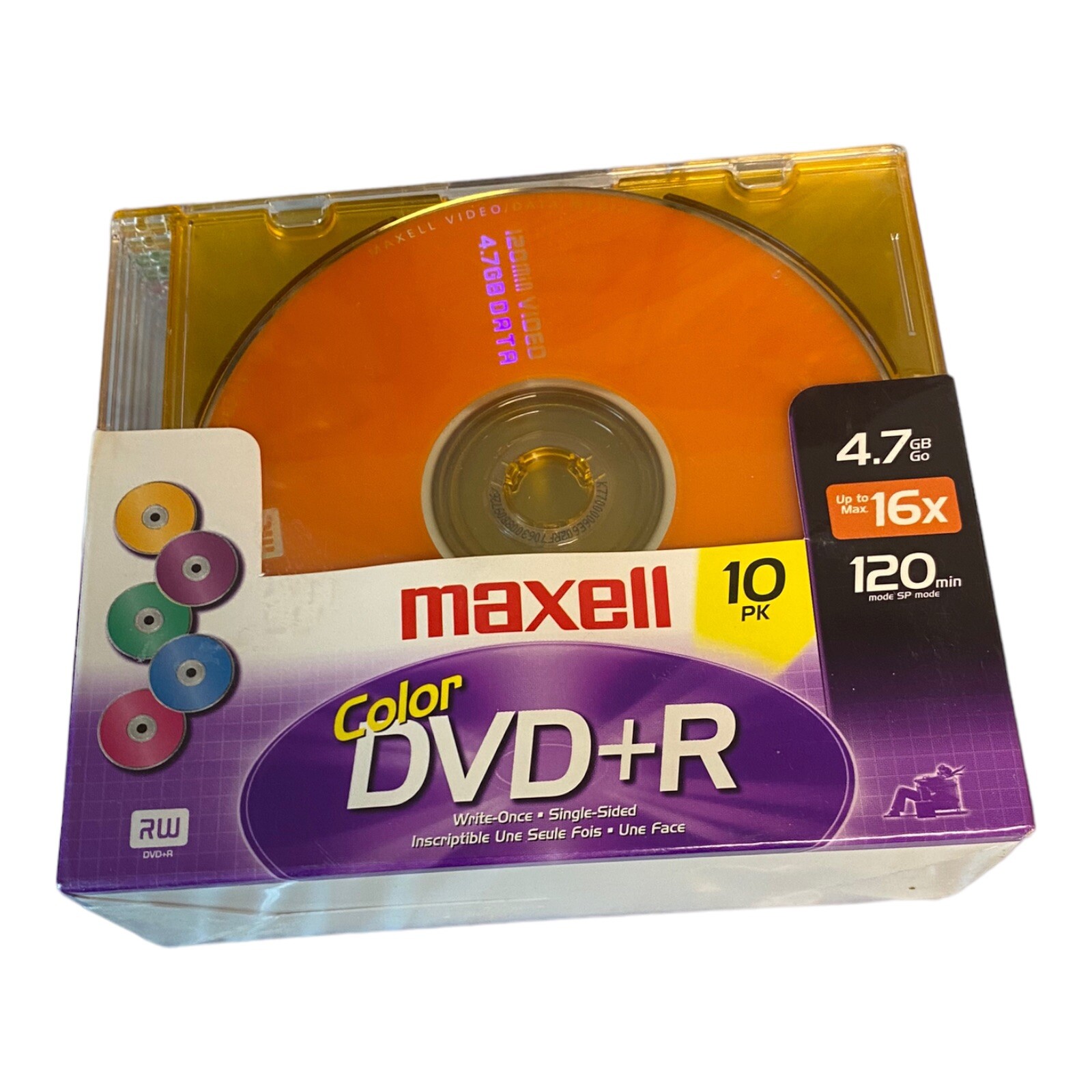 Maxell Color DVD+R 10 Pack 4.7 Gb 120 Min Blank Media Discs | eBay