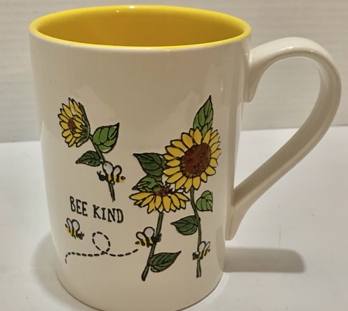 Bee Kind” 20oz Coffee Mug * Perfect Condition Sunflowers With bees ...