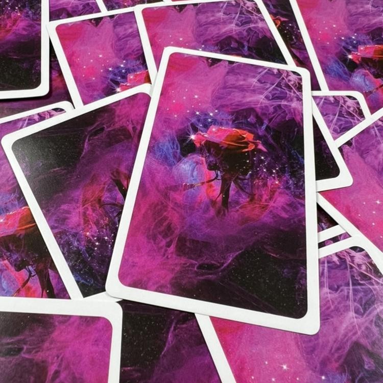 53 Pcs Cards Tarot Deck Mystic Red Rose English Versions Game Oracle ...