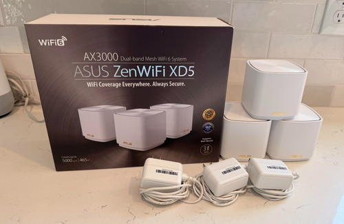 ASUS ZenWiFi XD5 AX3000 Home Mesh WiFi 6 System Dual-Band (Pack of 3 ...