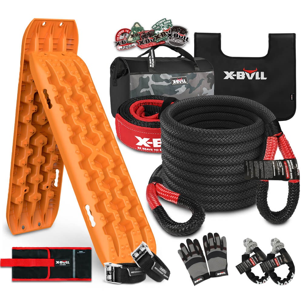 4X4 Recovery Kit Kinetic Recovery Rope Snatch Strap soft shackle / 2PCS ...